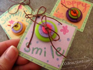 Cute button tags - 100 Directions