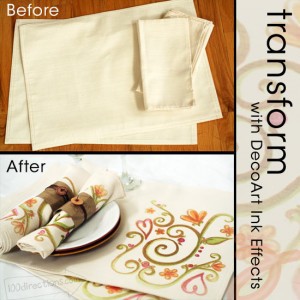 DecoArt Ink Effects review and custom place setting project tutorial ...