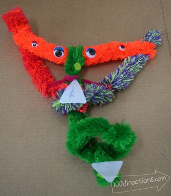 Make fuzzy monsters - 100 Directions