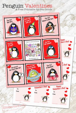 Penguin Valentines - 100 Directions