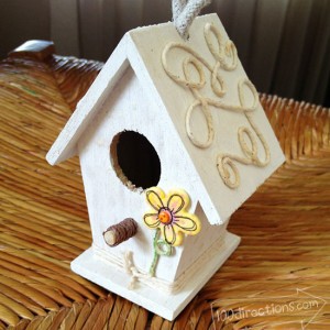 Button Decorated Birdhouse - 100 Directions
