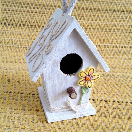 Button Decorated Birdhouse - 100 Directions
