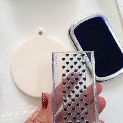 DIY Hand Stamped Ornaments - 100 Directions