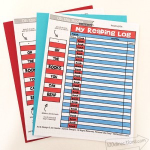 Dr. Seuss Inspired Printable Bookmarks - 100 Directions