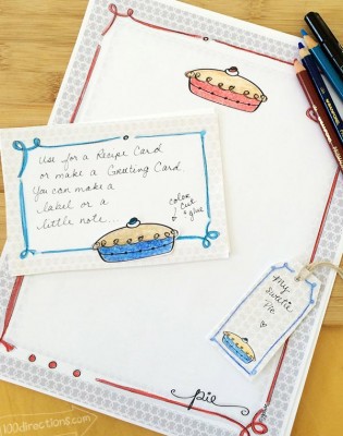 Pretty Little Pie Printables - 100 Directions