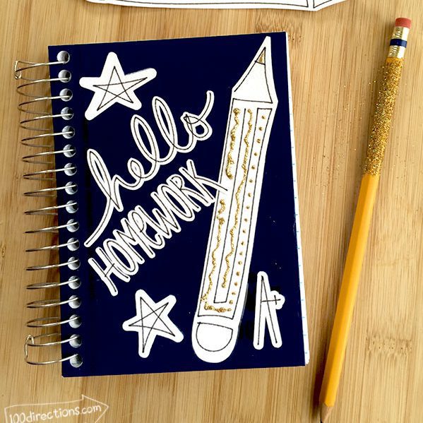 Hello Homework Back-to-school Personalized notebook with Cricut - 100 ...