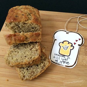 Banana Bread Recipe and Printable Gift Tag - 100 Directions