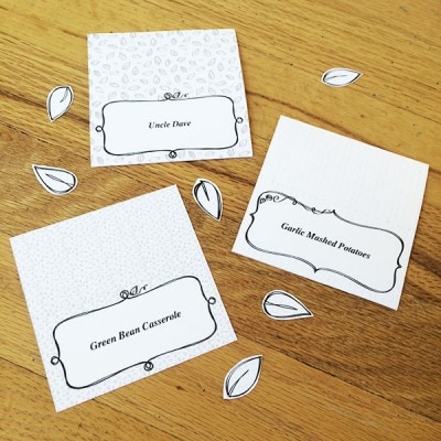 Printable Place Cards for Fall - 100 Directions