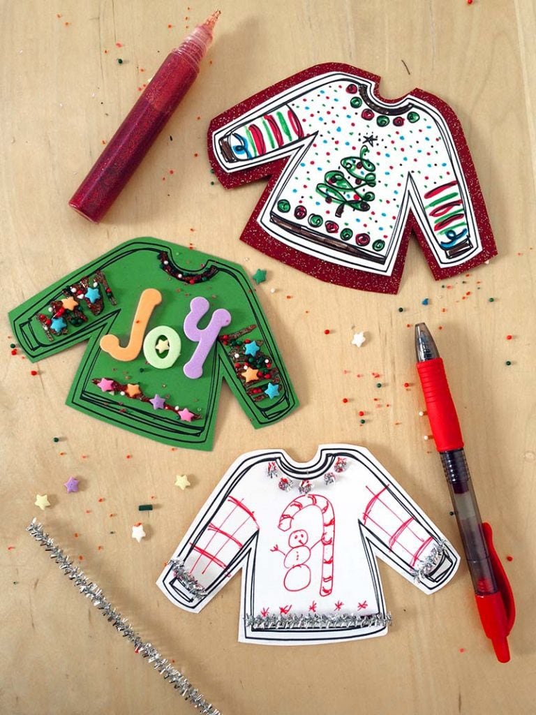 Ugly Sweaters Printable for Your Ugly Sweater Party - 100 Directions