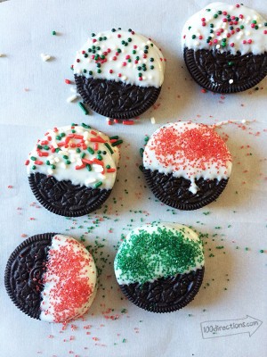 Editble Art OREO Dipped Christmas Cookies - 100 Directions