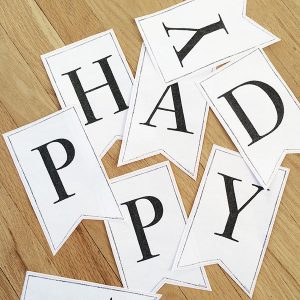 Printable Classic Alphabet Banner Pennants - 100 Directions