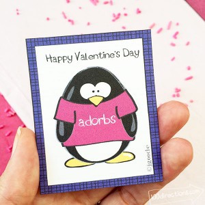 Free Printable Conversation Penguin Valentines - 100 Directions
