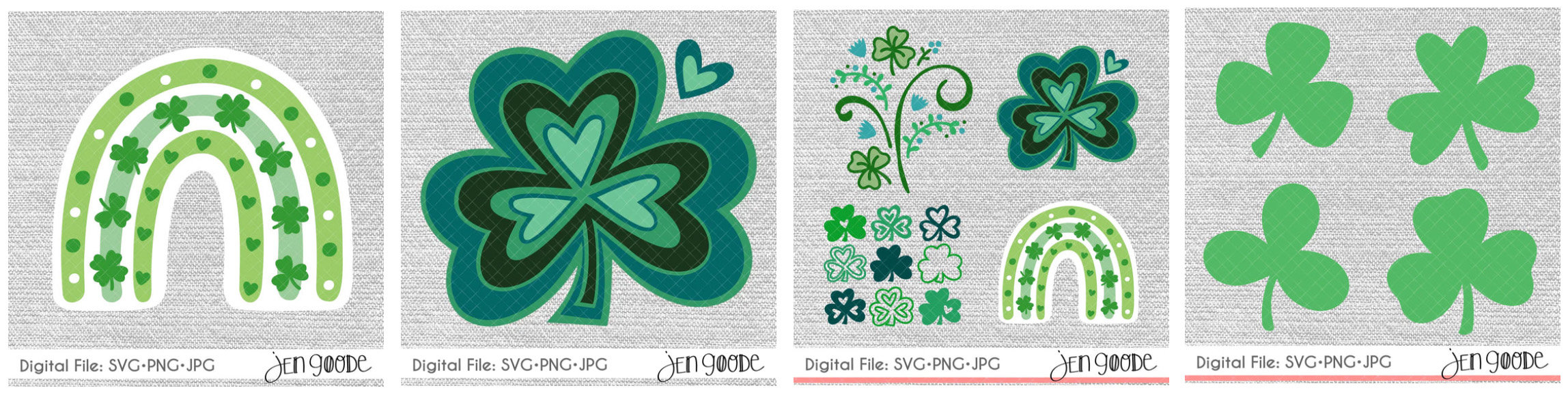 Shamrock SVG Cut File and Free Printable - 100 Directions