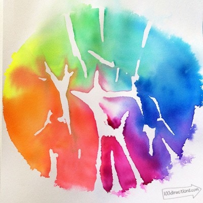 Coffee Filter Watercolor Art - 100 Directions