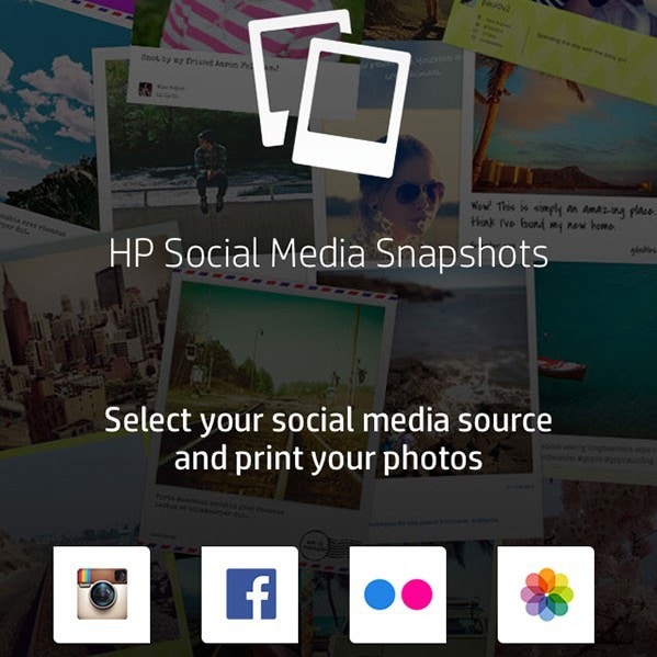 HP Social Media Snapshots Free Photo Printing iPhone App - 100 Directions