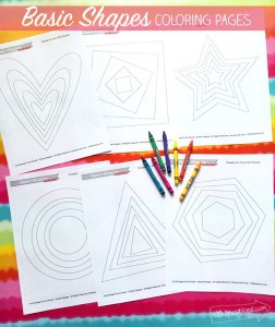 Basic Shape Coloring Pages - 100 Directions