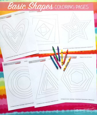 Basic Shape Coloring Pages - 100 Directions
