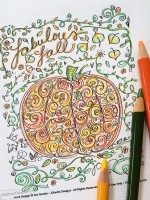 Pumpkin Coloring Page for Fall - 100 Directions
