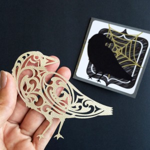 Halloween Raven Card - a Paper Cut Cricut Project - 100 Directions