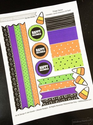 Candy Corn Halloween Treat Tags - 100 Directions