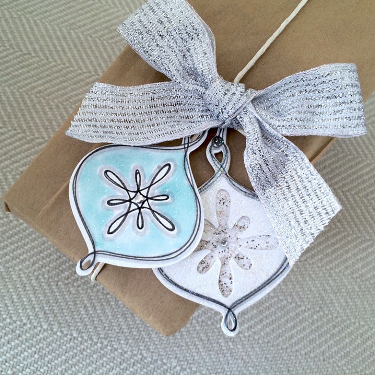DIY Hand Drawn Ornament Gift Tags - 100 Directions