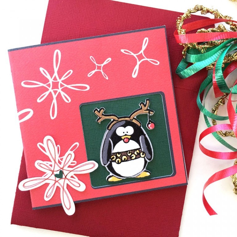 Make a Funny Penguin Christmas Card - 100 Directions