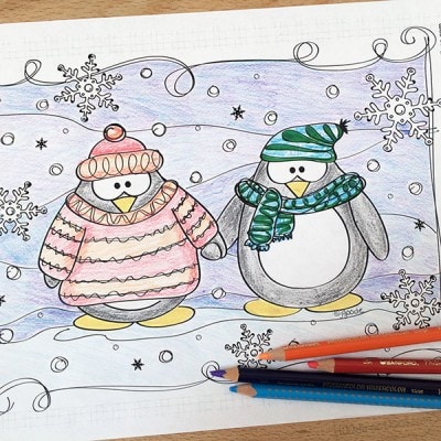 Snowflake Coloring Page - 100 Directions