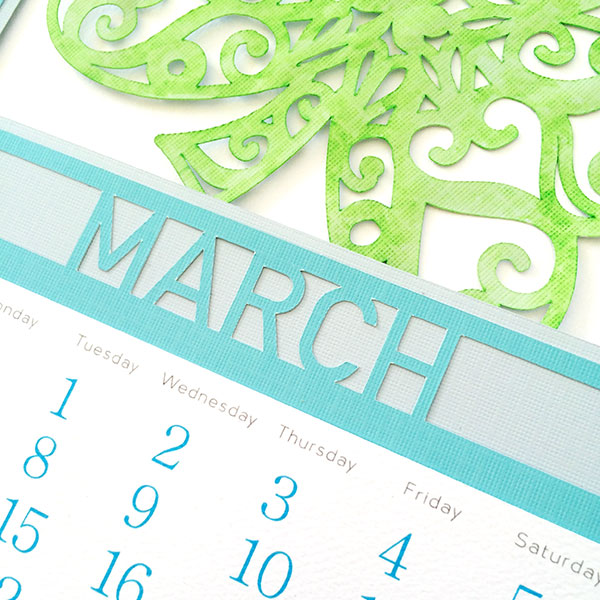 March DIY Calendar with your Cricut - 100 Directions