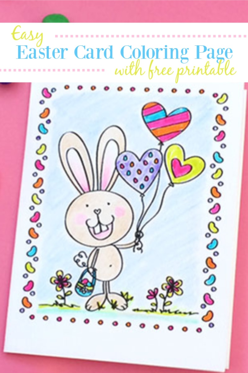 Easter Card Coloring Page - 100 Directions