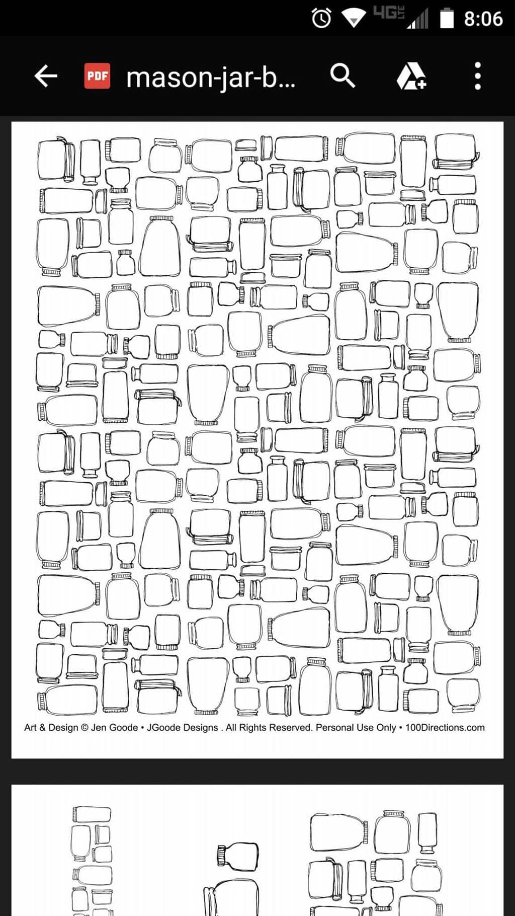 Downloading Printables and Coloring Pages on Android - 100 Directions