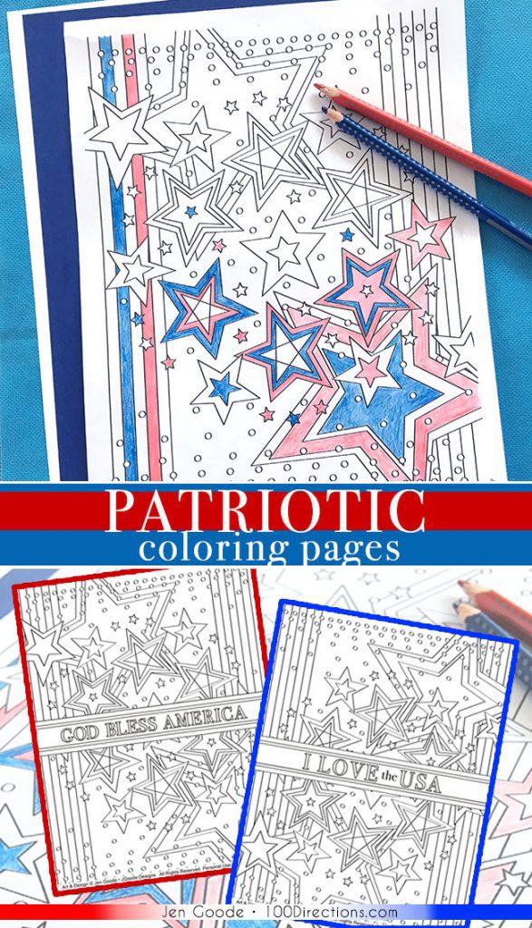 Patriotic Coloring Pages - 100 Directions