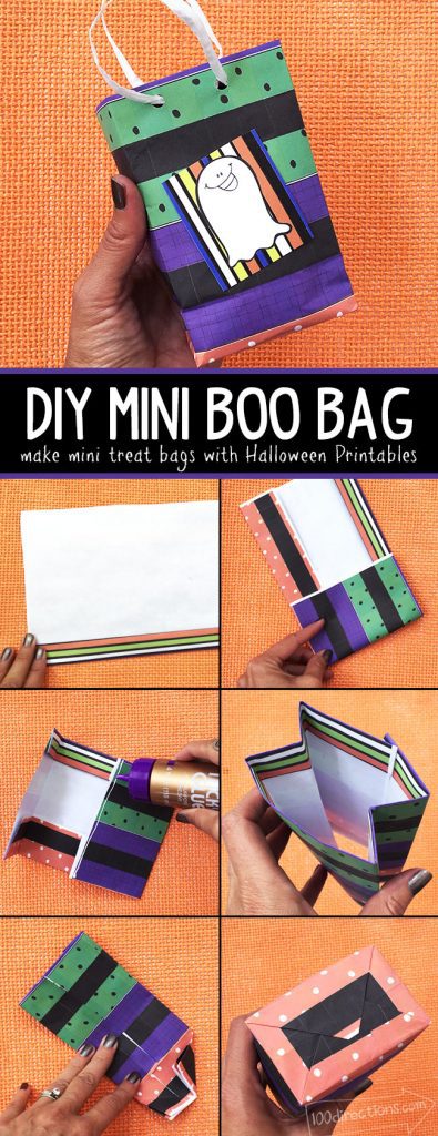 Make Mini Boo Bags with Halloween Printables - 100 Directions