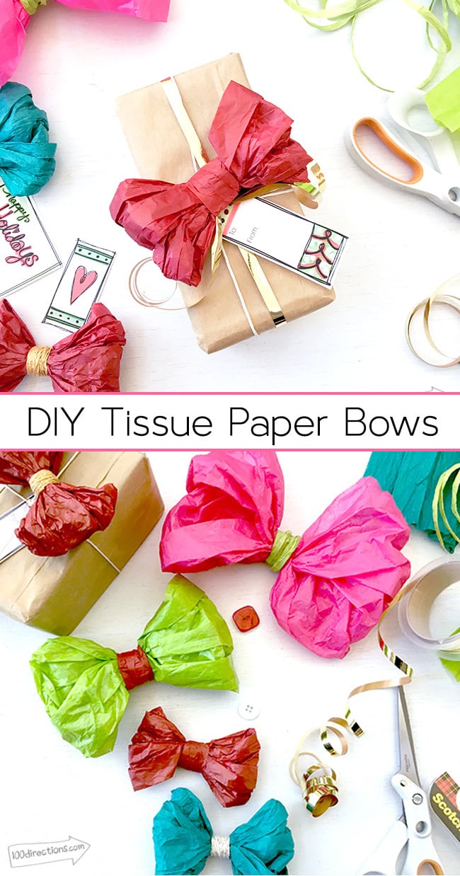 Quick And Easy DIY Tissue Paper Bow 100 Directions