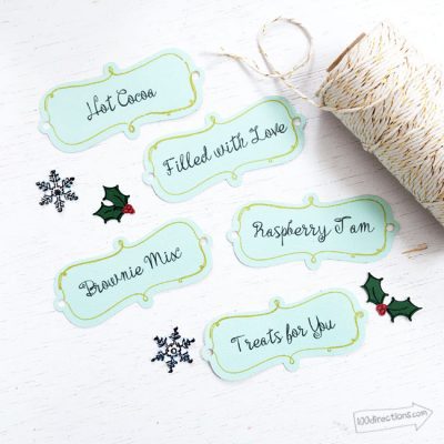 Mason Jar Gift Labels - 100 Directions