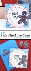 Gingerbread Man Thank You Card - 100 Directions