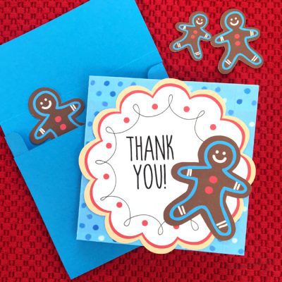 Gingerbread Man Thank You Card - 100 Directions