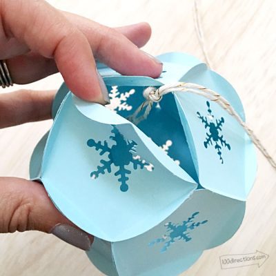 Paper Snowball Pretty DIY Decor - 100 Directions
