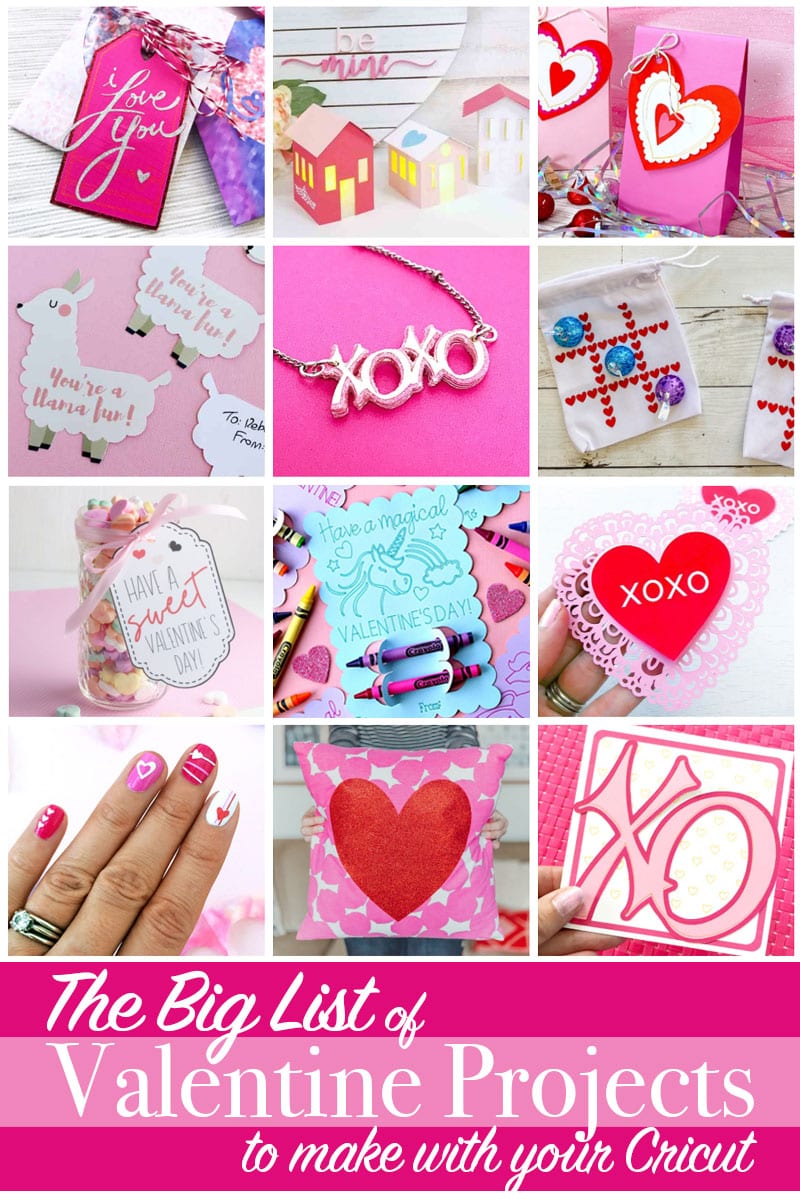 Big List of Cricut Valentine Ideas and Projects - 100 Directions