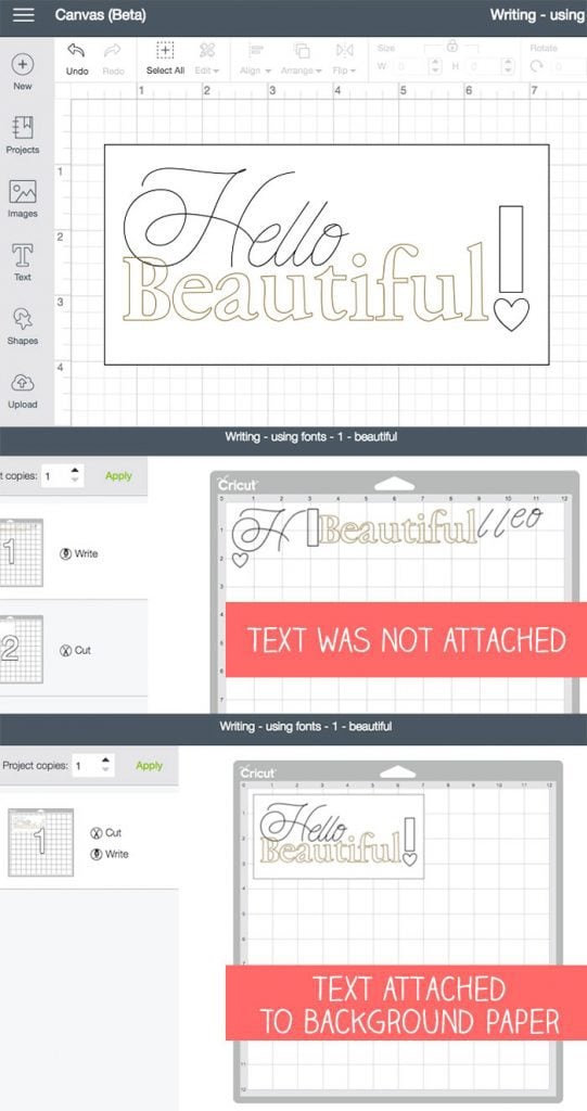 How To Use the Pen to Write Fonts with Cricut - 100 Directions