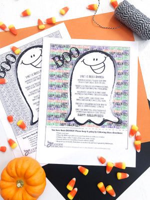 Printable Boo Sign and Poem for Halloween - 100 Directions