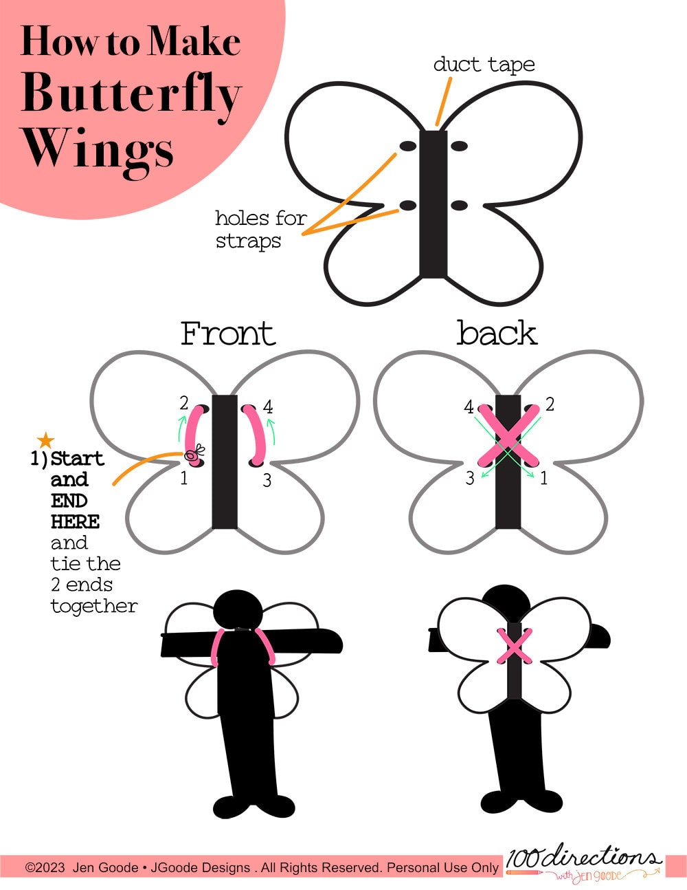 DIY Butterfly Costume - 100 Directions