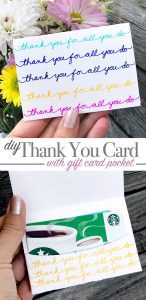 DIY Thank You Card and Gift Card Holder - 100 Directions