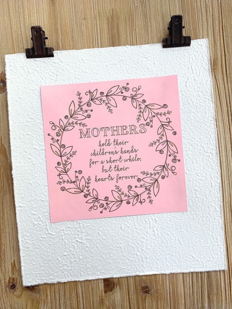 Mother Word Art DIY Wall Art Gift - 100 Directions