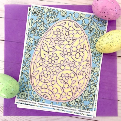 Pretty Easter Egg Coloring Pages - 100 Directions