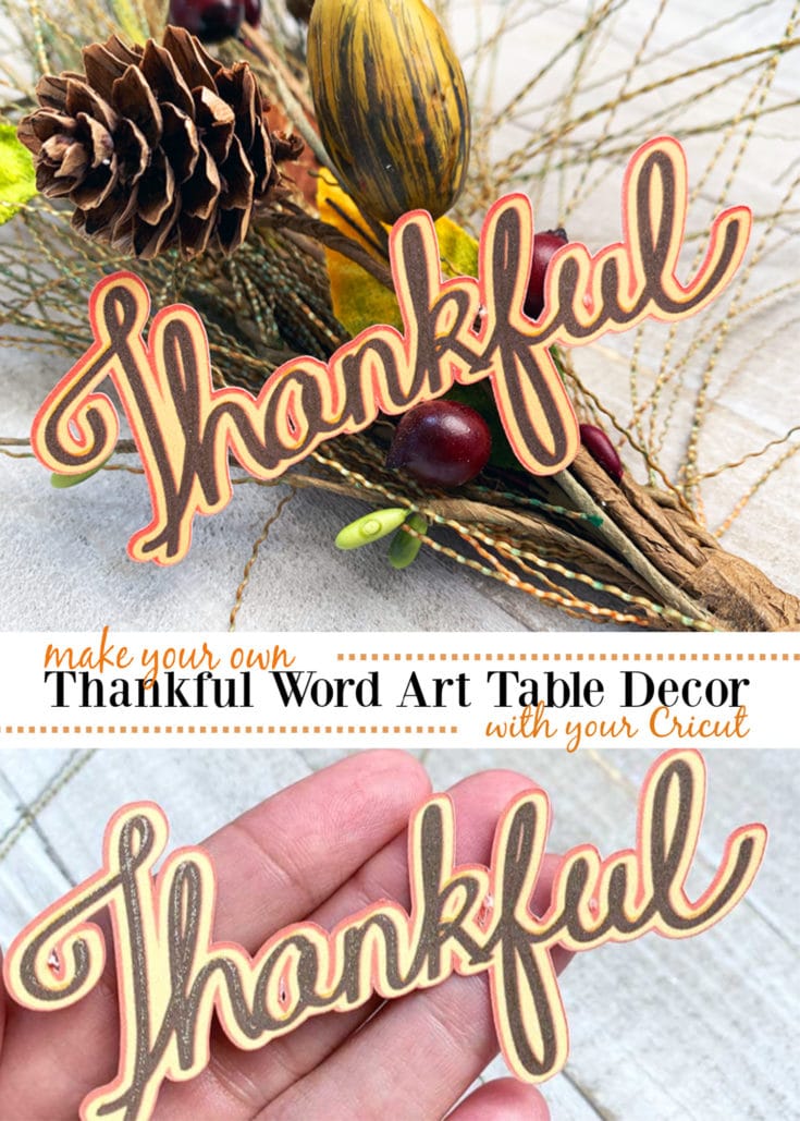 Thankful Word Art Table Decor - 100 Directions