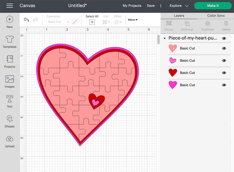 DIY Piece of My Heart Puzzle And Valentines SVG Cut Files - 100 Directions