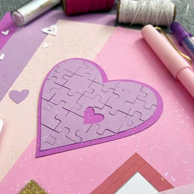 DIY Piece of My Heart Puzzle and Valentines Cut Files - 100 Directions
