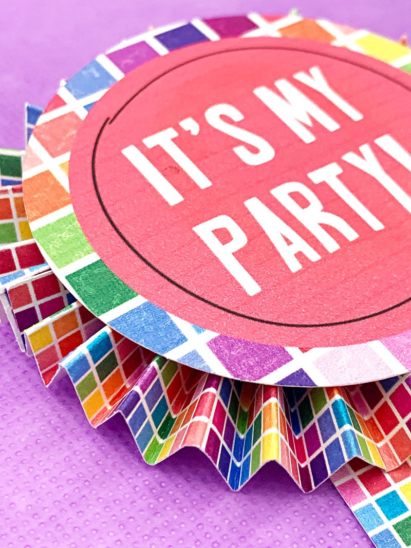DIY Cute Party Button with Your Cricut - 100 Directions