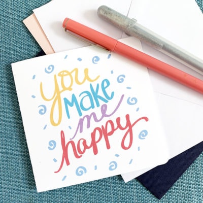 Easy Handmade Word Art Cards - 100 Directions