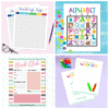 Floral Printable Bookmark and Reading Log to Color - 100 Directions